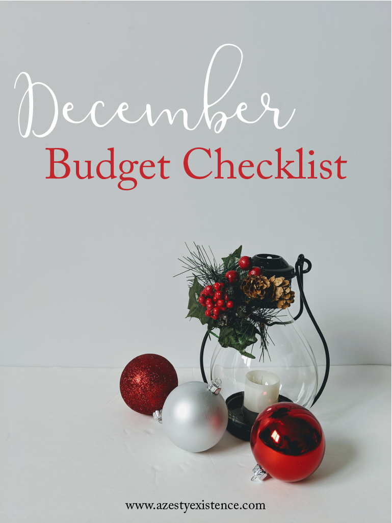 December Budget Checklist